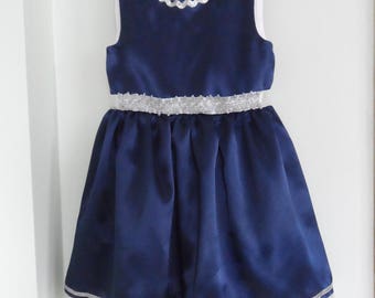 Navy blue baby dress | Etsy