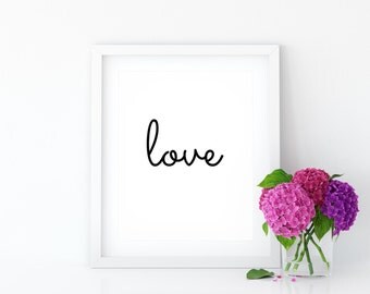 Love wall art | Etsy