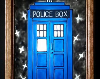 Stained glass tardis | Etsy