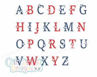 Patriotic alphabet | Etsy