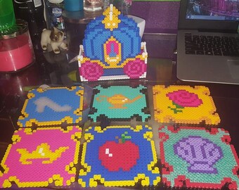 Perler bead coaster | Etsy