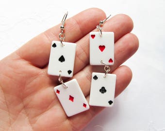 Playing card jewelry | Etsy