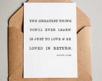 Moulin rouge quote | Etsy