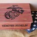 USMC Handmade Wood Ornament United States by Wallyswoodcrafts