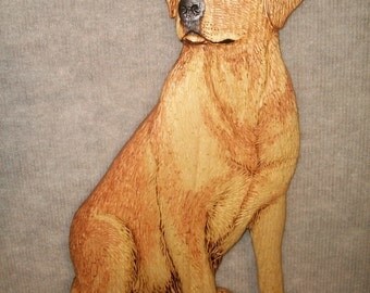 Labrador carving | Etsy