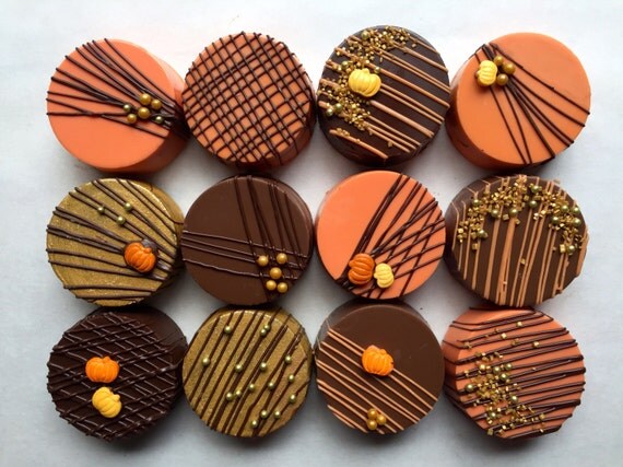Items similar to Golden Fall Chocolate Covered Oreos - Fall Party ...