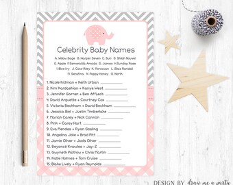 Whale Celebrity Baby Shower Game Whale Celebrity Baby Name