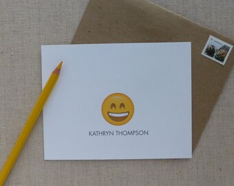 Emoji thank you card | Etsy