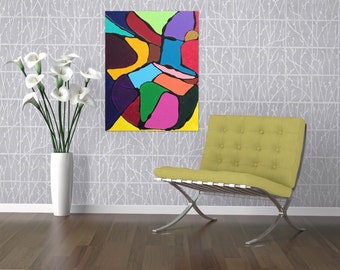 Colorful wall art | Etsy