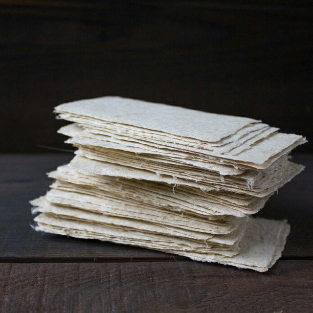 Handmade paper from plant fibers by PaszkowskiPaper on Etsy
