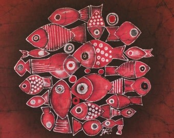 Batik fish | Etsy