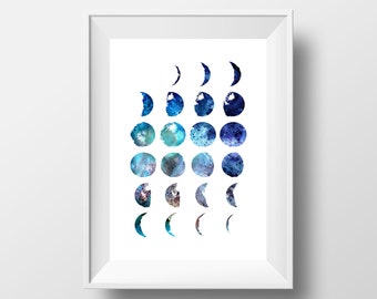 Surreal moon art | Etsy