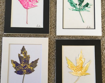 Hand painted leaves | Etsy