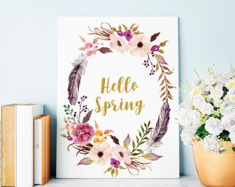 Spring wall art | Etsy