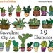 Succulent Clipart: CACTUS CLIPART Doodle Cactus
