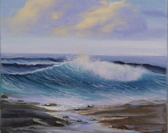 Beach Paintings Ocean Waves Art Fine Art by EvaVolfSeascapes