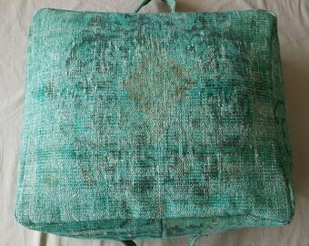 Turquoise pouf | Etsy