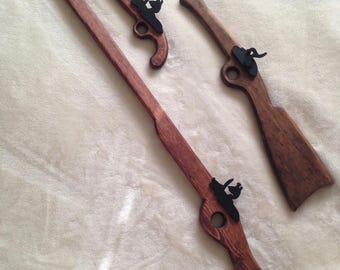 Colonial Flintlock Wooden Toy Pistol