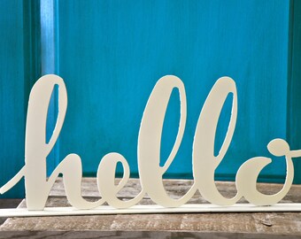 Hello sign | Etsy