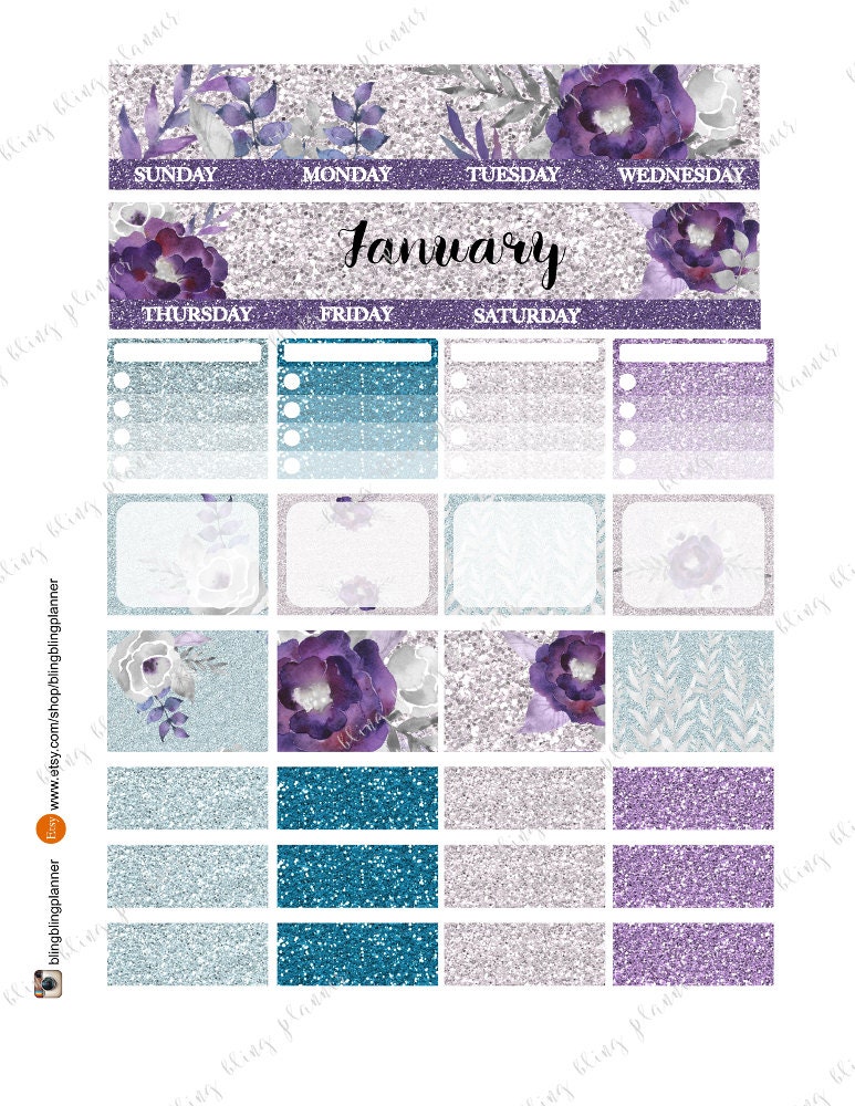 HAPPY PLANNER MONTHLY Kit January monthly Kit Happy Planner