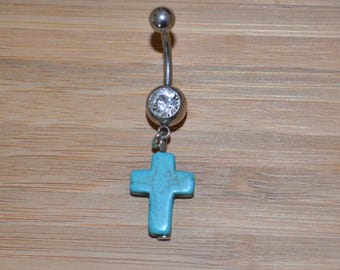 Cross belly ring | Etsy