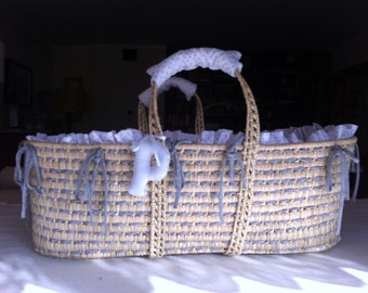 PDF Pattern Crocheted Doll Moses Basket