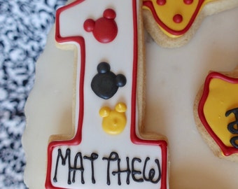 Number cookies | Etsy