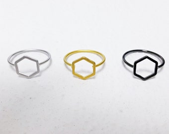 Hexagonal ring | Etsy
