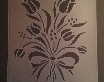 Tulip stencil | Etsy