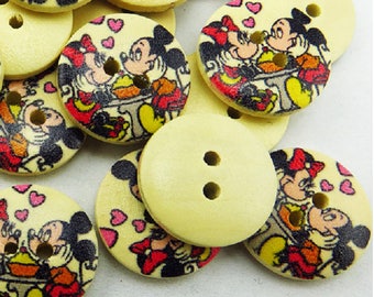 Mickey mouse buttons | Etsy