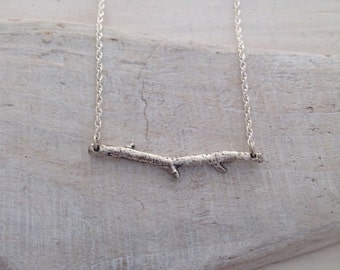 Organic sterling silver nature jewelry by twigsandheather on Etsy