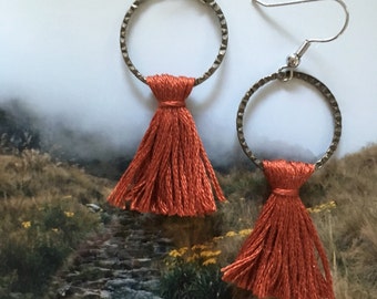 Rust color earrings | Etsy