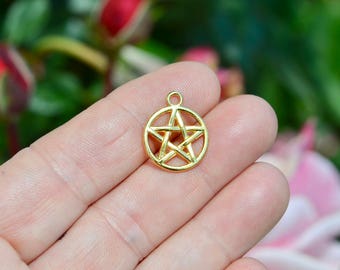 Gold pentagram | Etsy