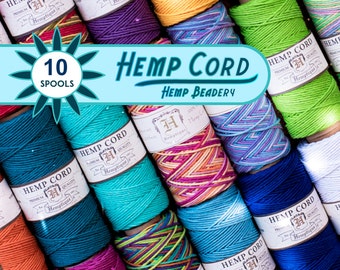 Hemp Cord Beads Shells Hemp Jewelry Craft Supplies by HempBeadery