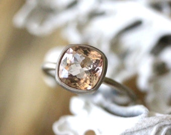 Raspberry Quartz Sterling Silver Ring Gemstone by louisagallery