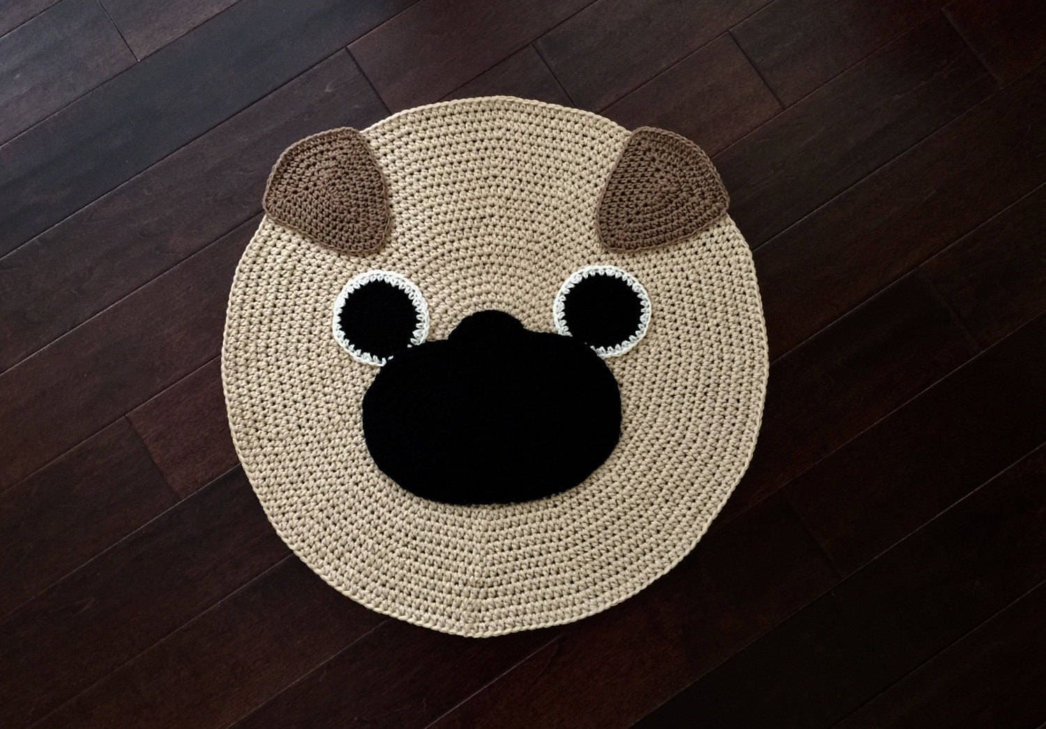 Crochet Pug rug