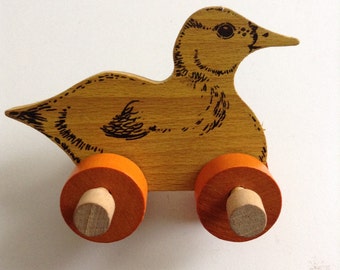 Wooden duck toy | Etsy