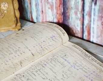 Handwritten ledger | Etsy