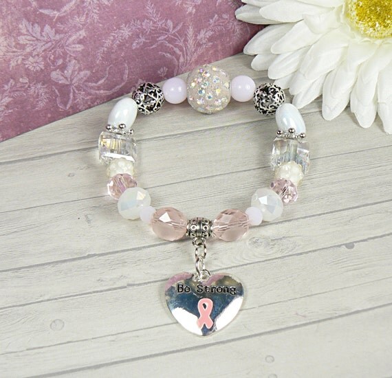 Breast Cancer Awareness Pink Awareness Ribbon Bracelet