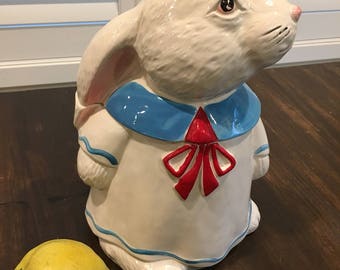 Rabbit cookie jar | Etsy