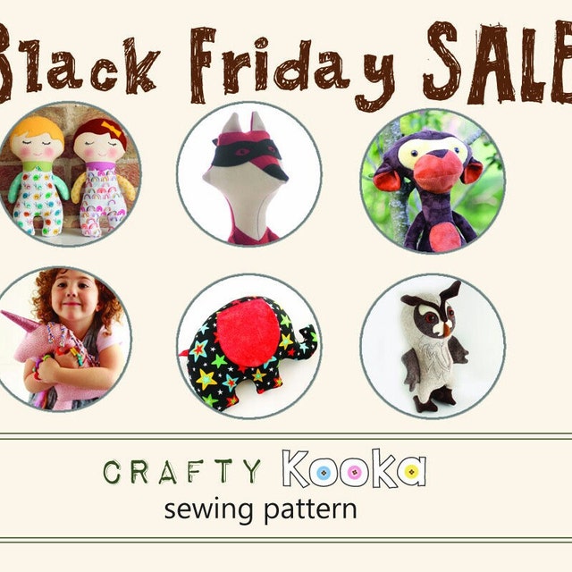 Stuffed toys sewing patterns and pure wool felt by CraftyKooka