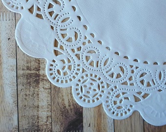Items similar to 10 Colored paper doilies . Pattern design . round ...
