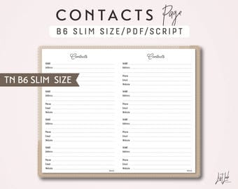B6 SLIM Size Traveler's Notebook COMPLETE Inserts Bundle
