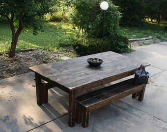 ON SALE CHILDRENS Rustic Primitive Table Bench by UniquePrimtiques