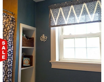 Greek key valance | Etsy