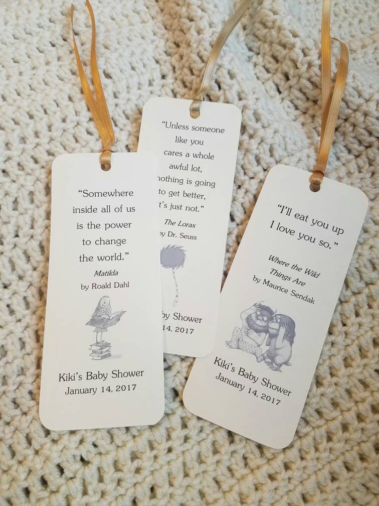 Set of 8 Children Book Theme Bookmark Favors / Baby Shower