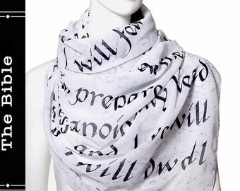 THE BIBLE Book scarf