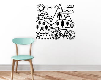 Mountain bike decal | Etsy