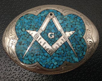 Masonic belt buckle | Etsy