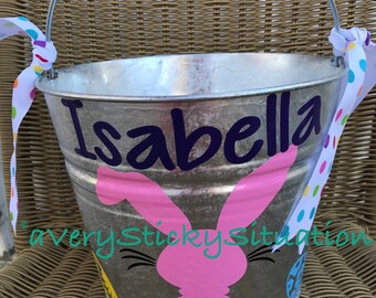 Metal easter bucket | Etsy